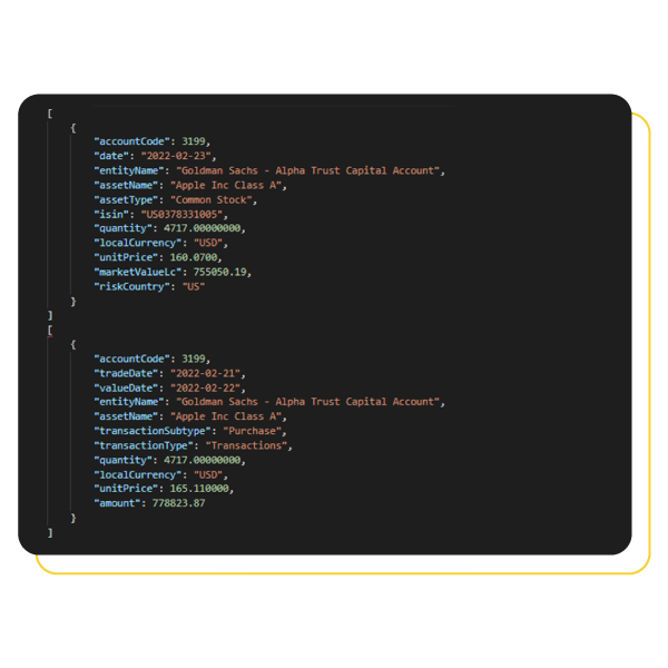 Custodial Data API | Sesame Data by Landytech